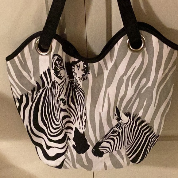 Bags | Zebra Print Tote Bag Joe Boxer | Poshmark